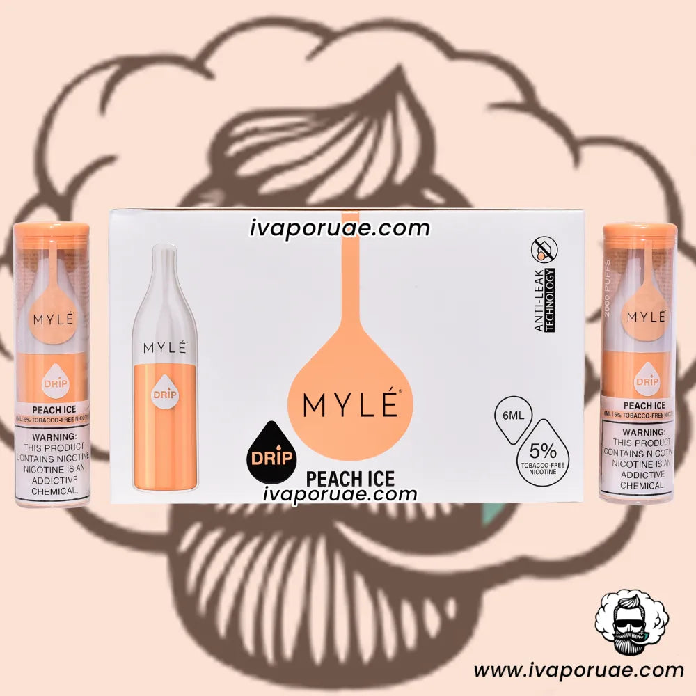 Buy PEACH ICE MYLÉ Drip Disposable Device in UAE, Dubai, Abu Dhabi ...