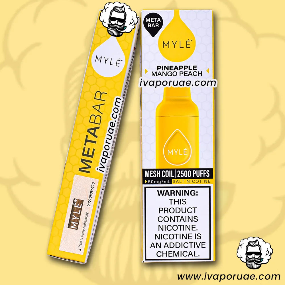 Buy Myle Meta Bar Pineapple Mango Peach (2500 Puffs) in UAE – Myle Vape ...